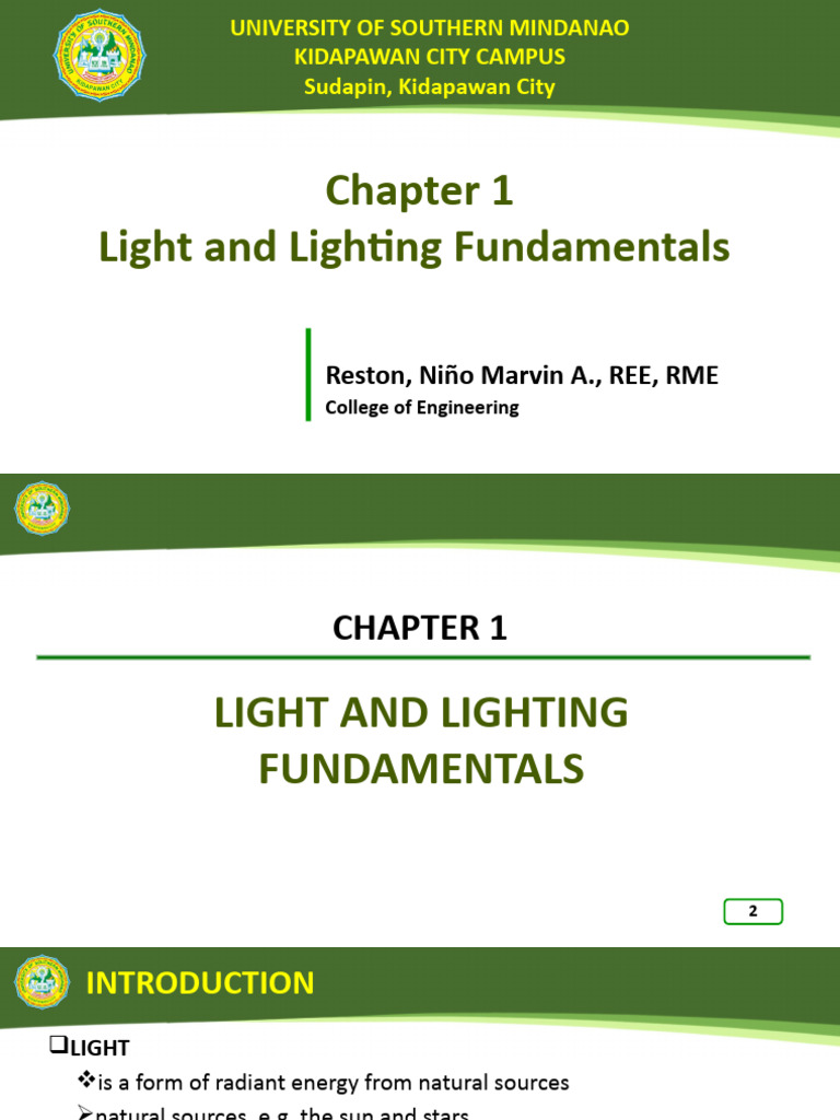 Chapter 1 Light and Lighting Fundamentals | PDF | Incandescent Light ...