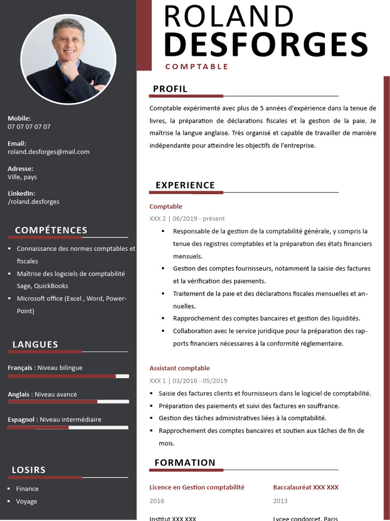 CV 360 | PDF | Comptabilité | Microsoft Office