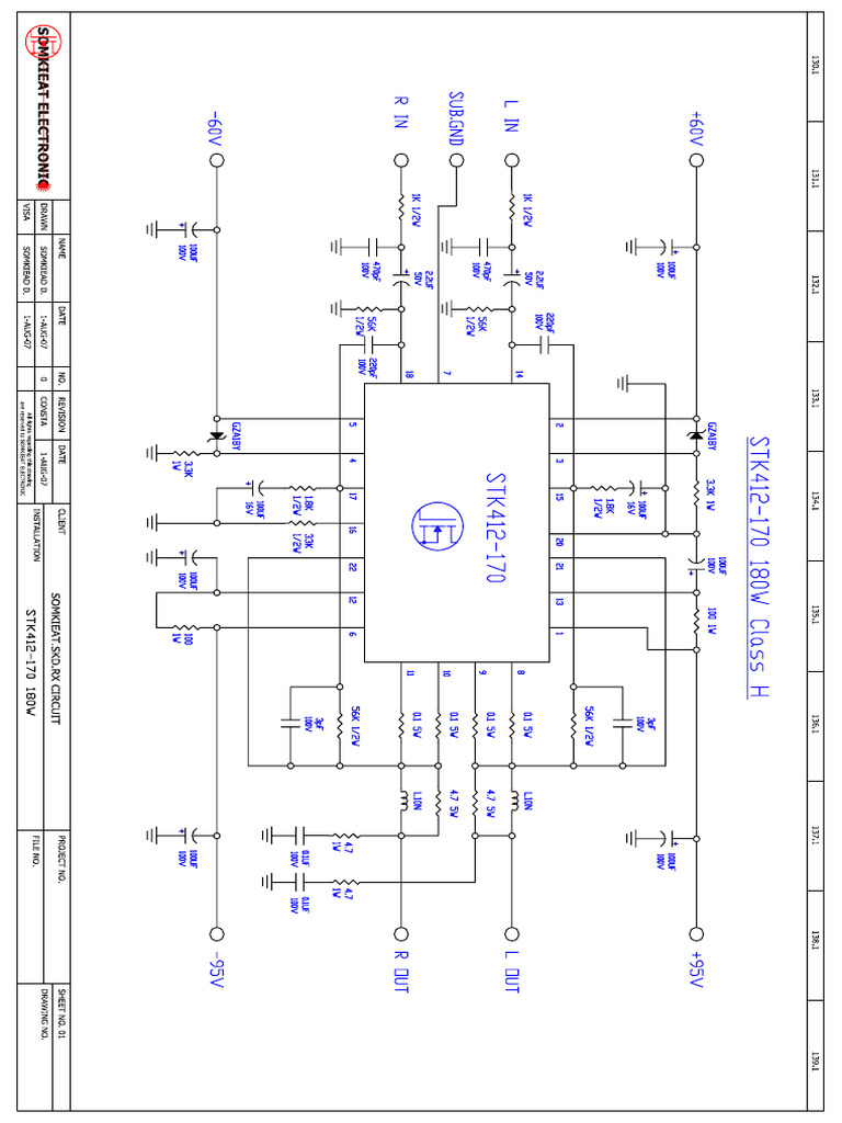 IC Amp OK STK412-170-180W | PDF