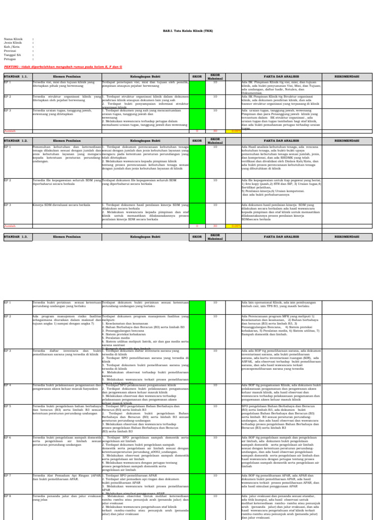 Template Klinik | PDF
