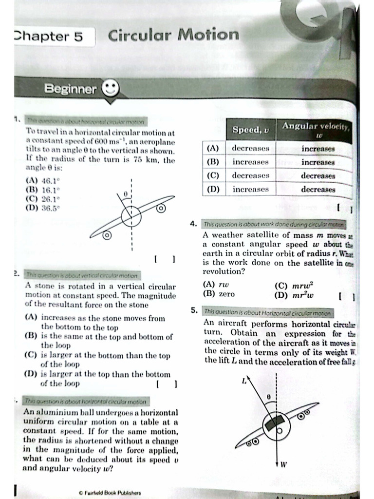 Physics Circular Motion Practice | PDF