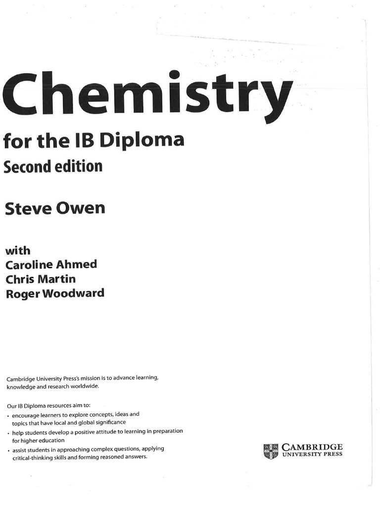 Chemistry IB Diploma | PDF
