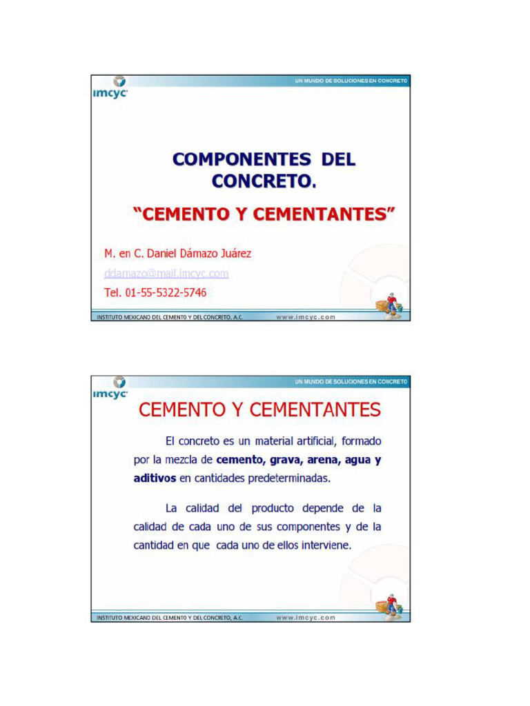 Componentes Del Cemento | PDF