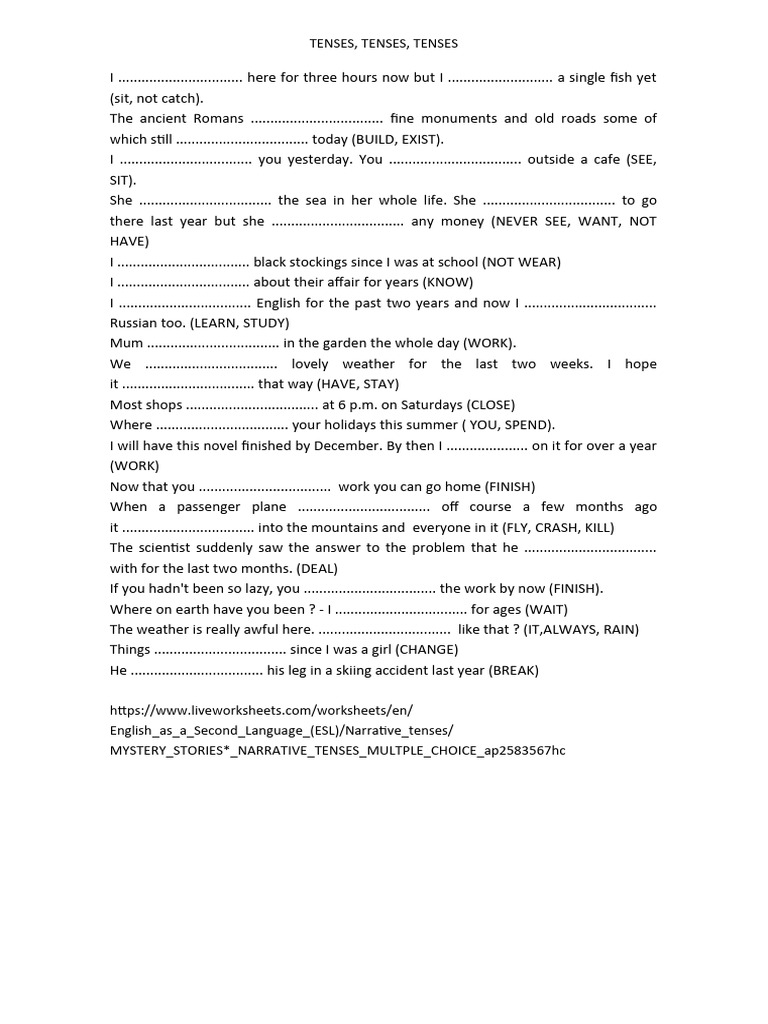 TENSES Practice | PDF TENSES Practice | PDF