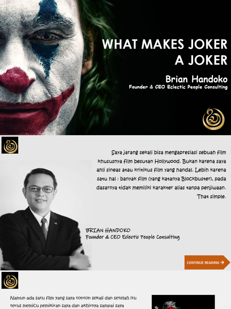 What Make Joker A Joker ? | PDF