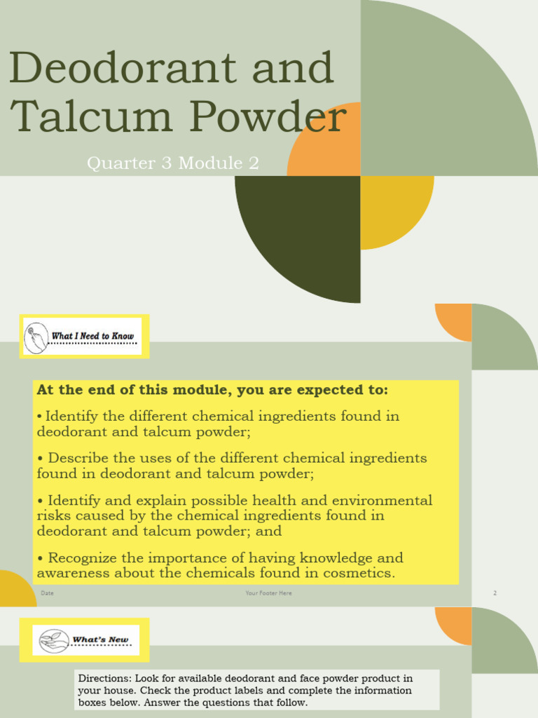Conchem q3m2 Deodorant and Talc Powder (Autosaved) | PDF | Chemical Substances | Materials