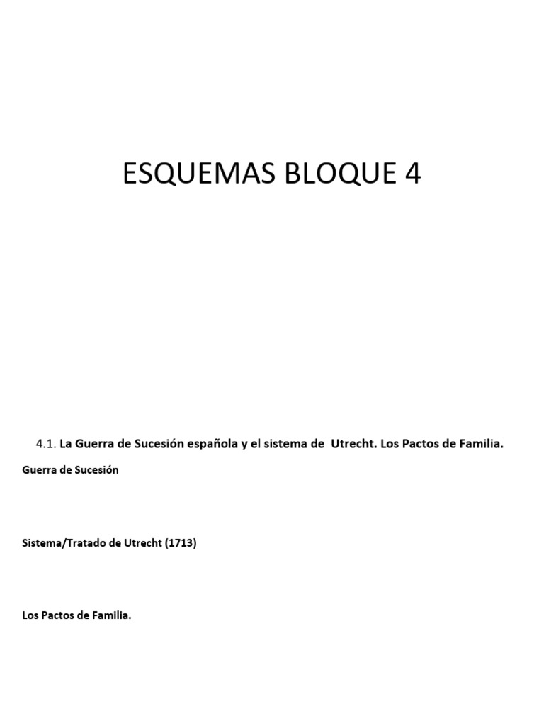 Esquemas Bloque 4 | PDF | Imperio español | España