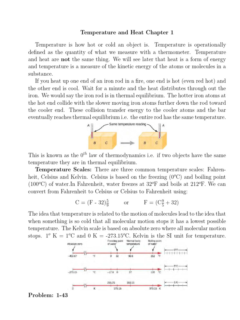 Temperature and Heat Chapter 4 Physcs | Download Free PDF | Calorie ...