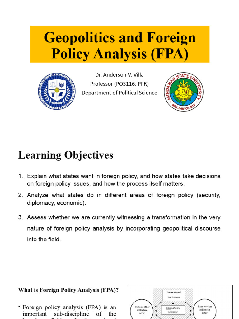 Exogenous Input1 - Geopolitics and FPA | PDF | Geopolitics | Geography