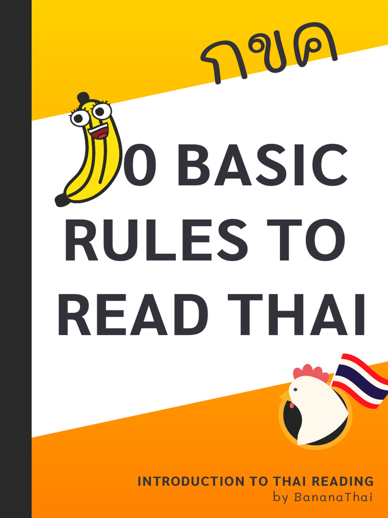 10 Rules To Read Thai by BananaThai | PDF | Tone (Linguistics) | Syllable
