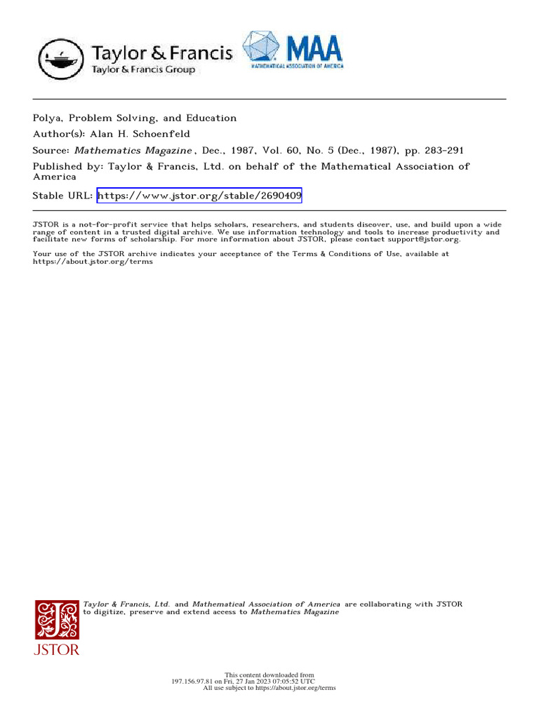 Polya | PDF | Mathematics | Artificial Intelligence