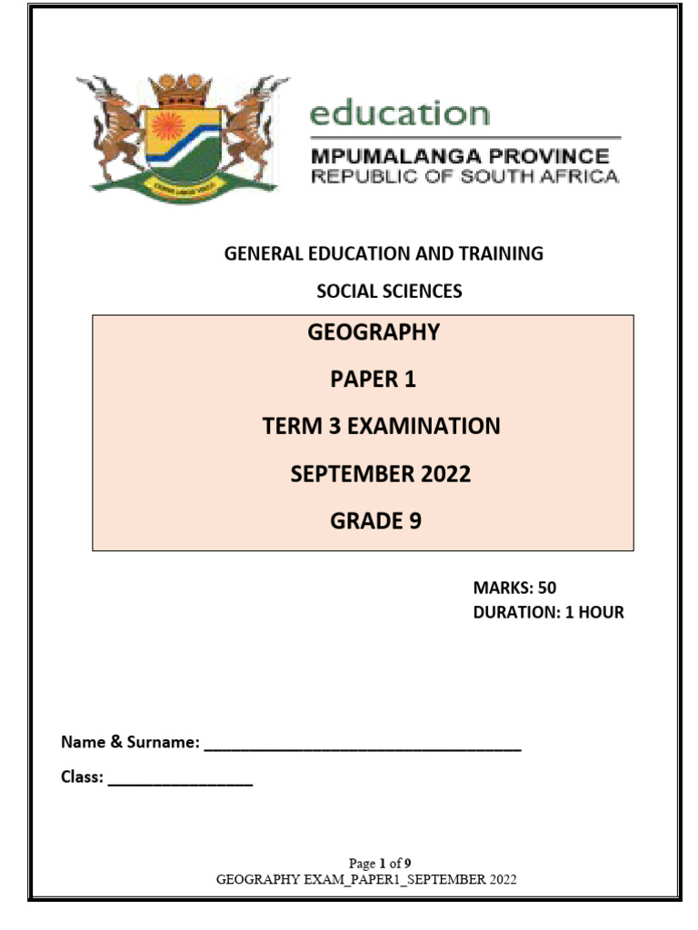 Geography Grade 9 t3 | Download Free PDF | Erosion | Soil