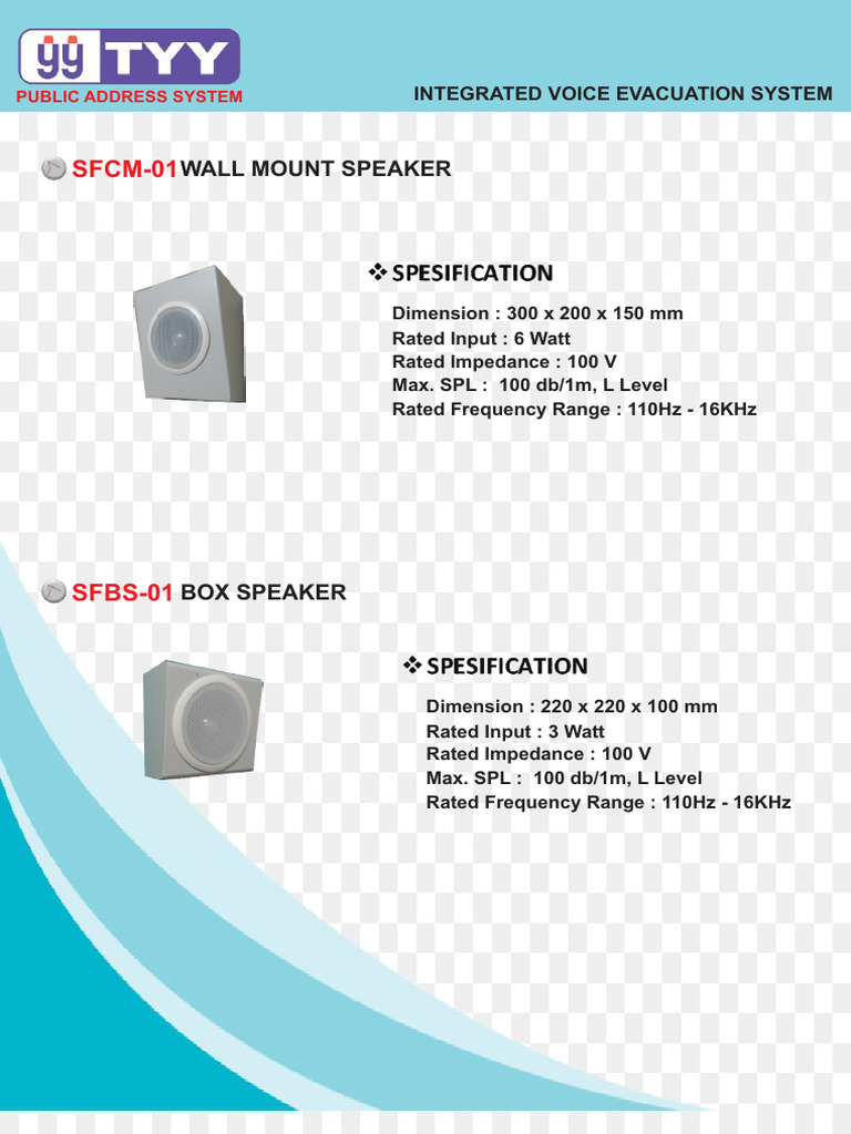 Brosur Speaker Wall Mount & Box Speaker | PDF