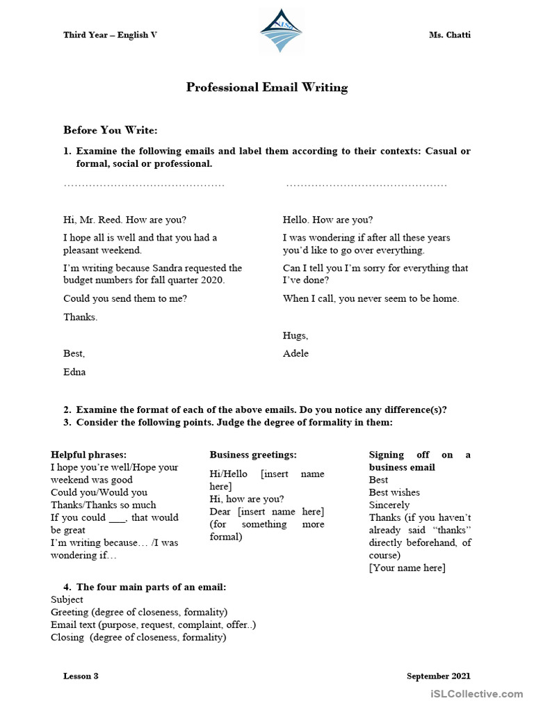 Professional Email Writing | PDF