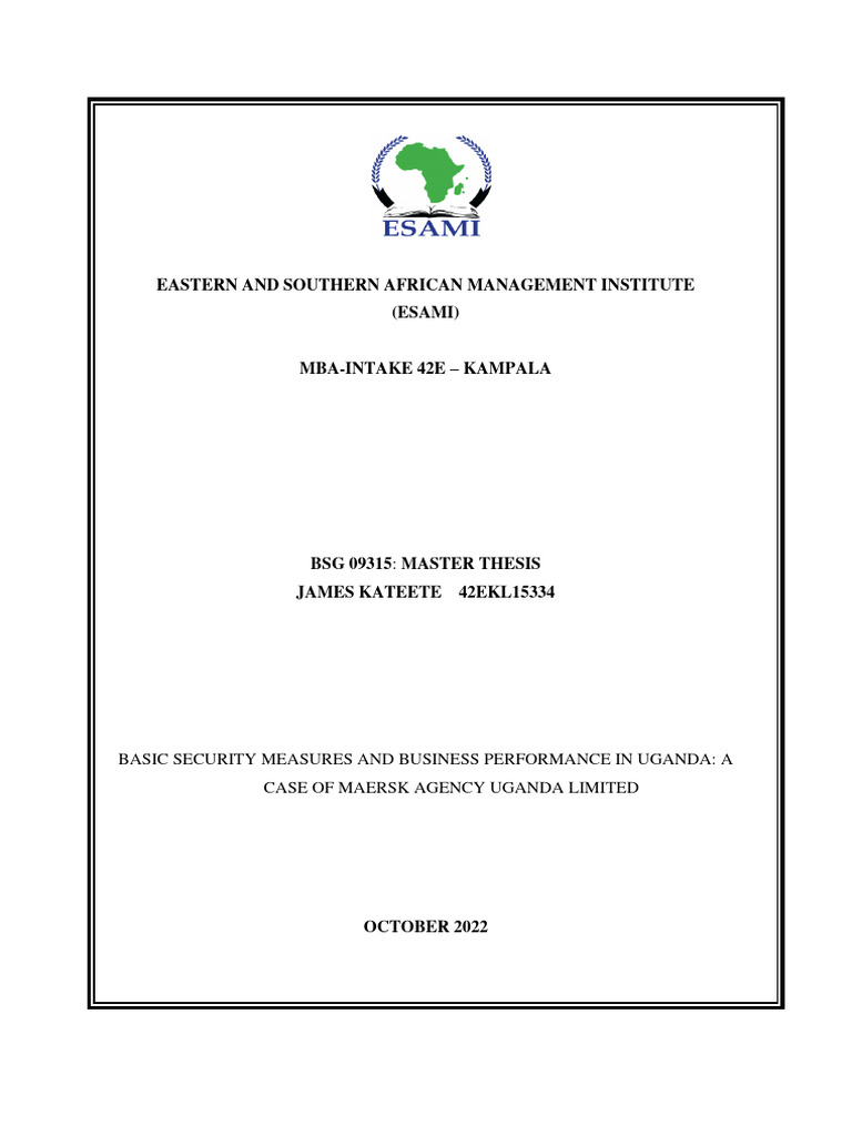 Mba Thesis Esami | PDF | Survey Methodology | Science