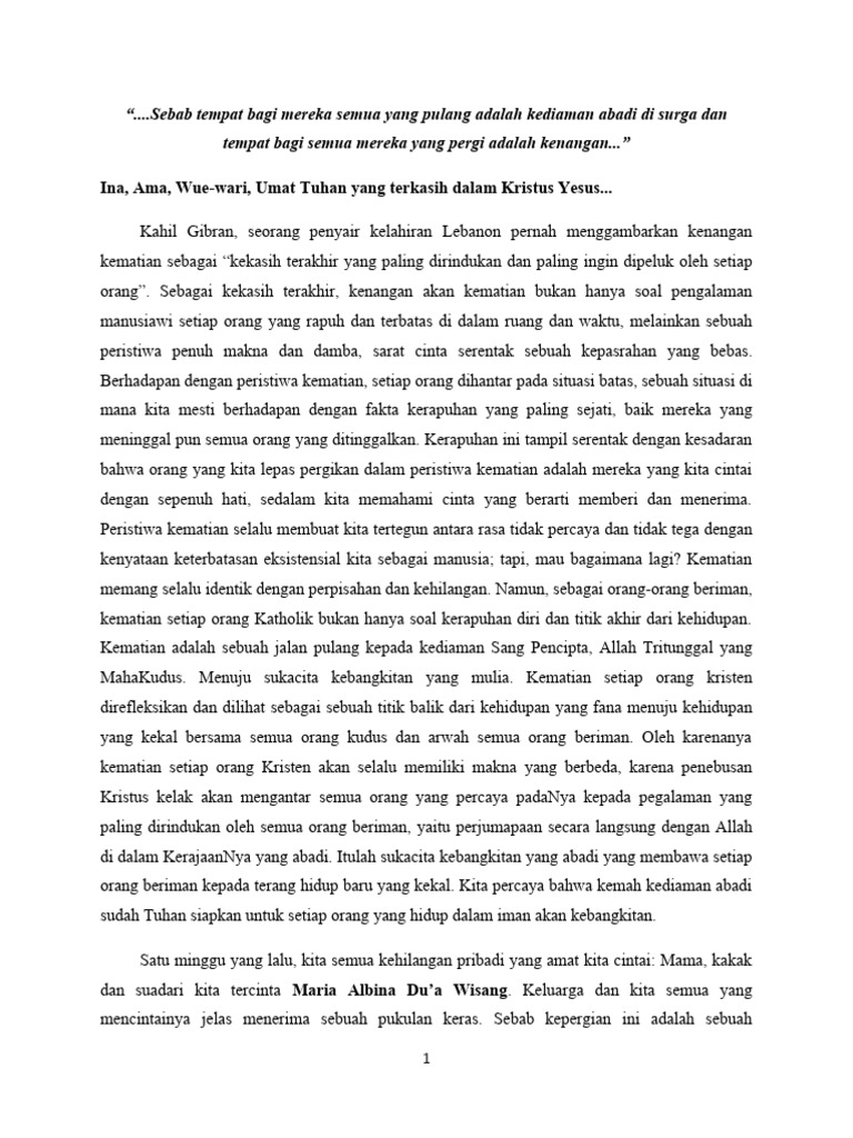 Renungan Mama Nini | PDF