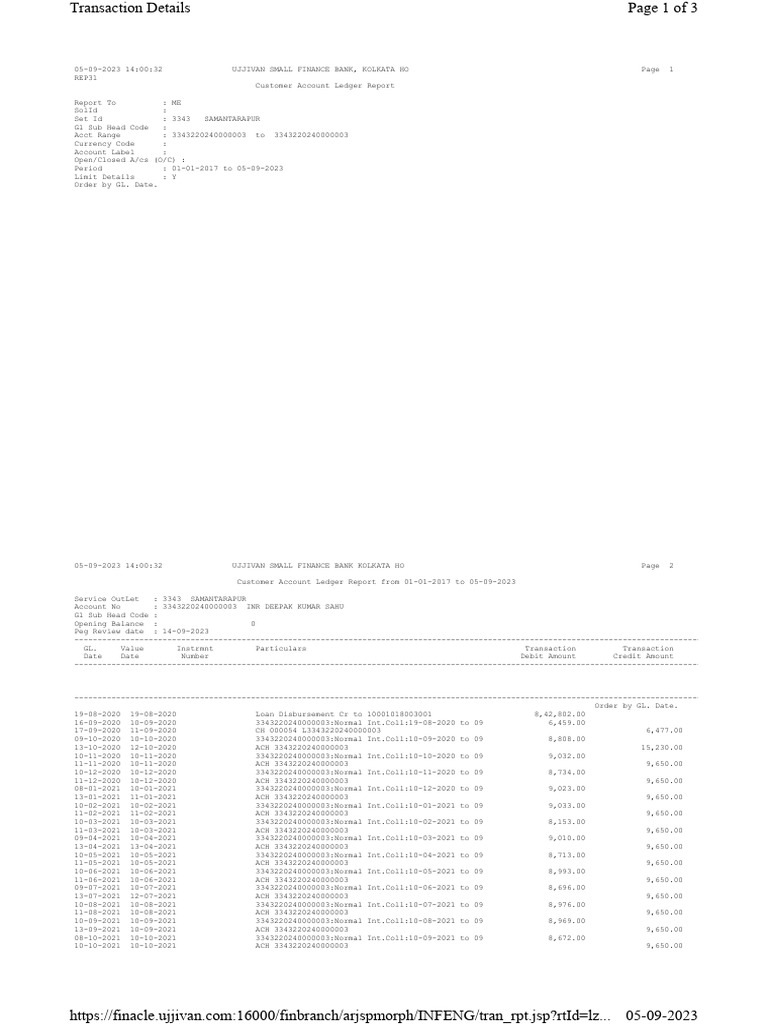 3343220240000003-Loan Statement | PDF | Debits And Credits | Banking