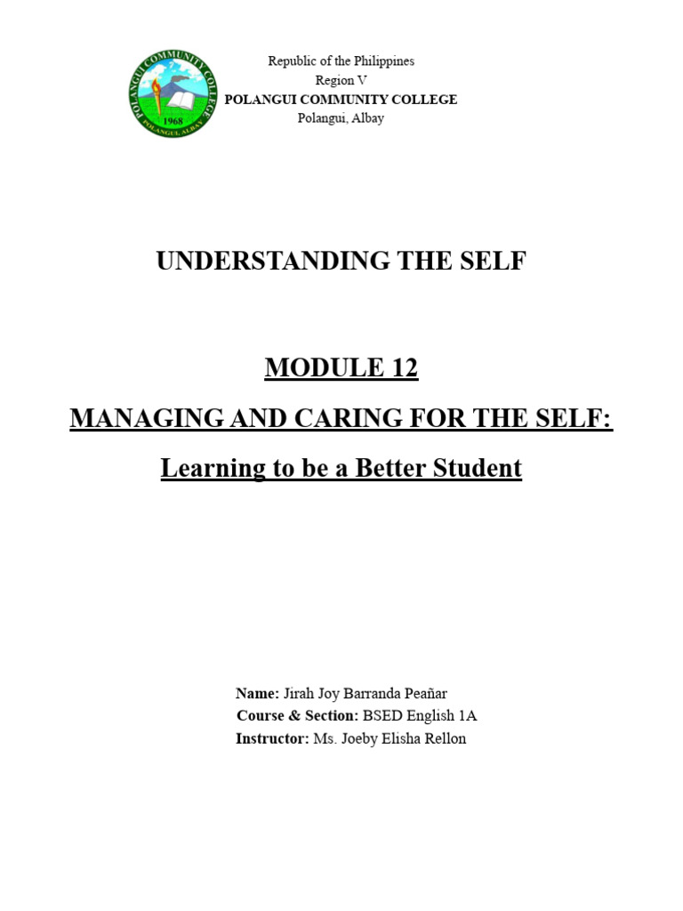 Module 12 (Understanding The Self) | PDF | Axon | Neuron