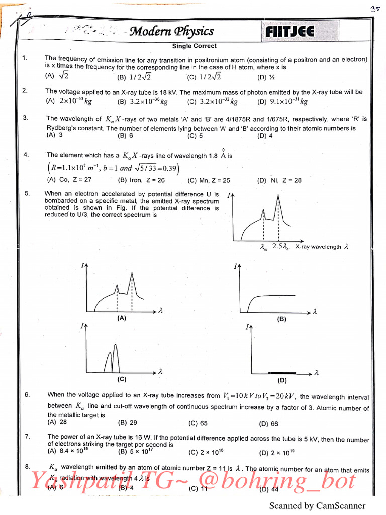 Fiitjee (X-RAYS) | PDF