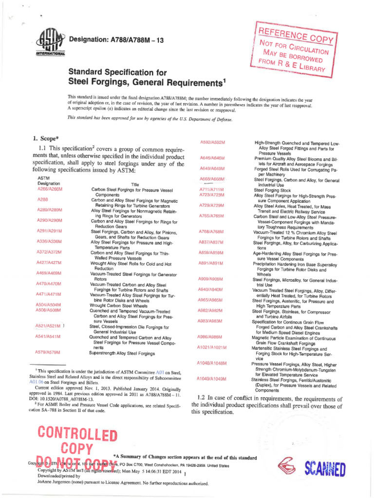 Astm A788 - 13 | PDF