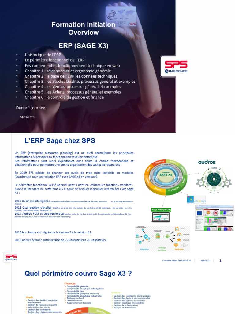Book Formation Base SAGE X3 - V11 2019 V3 | PDF | Progiciel de gestion intégré | Inventaire