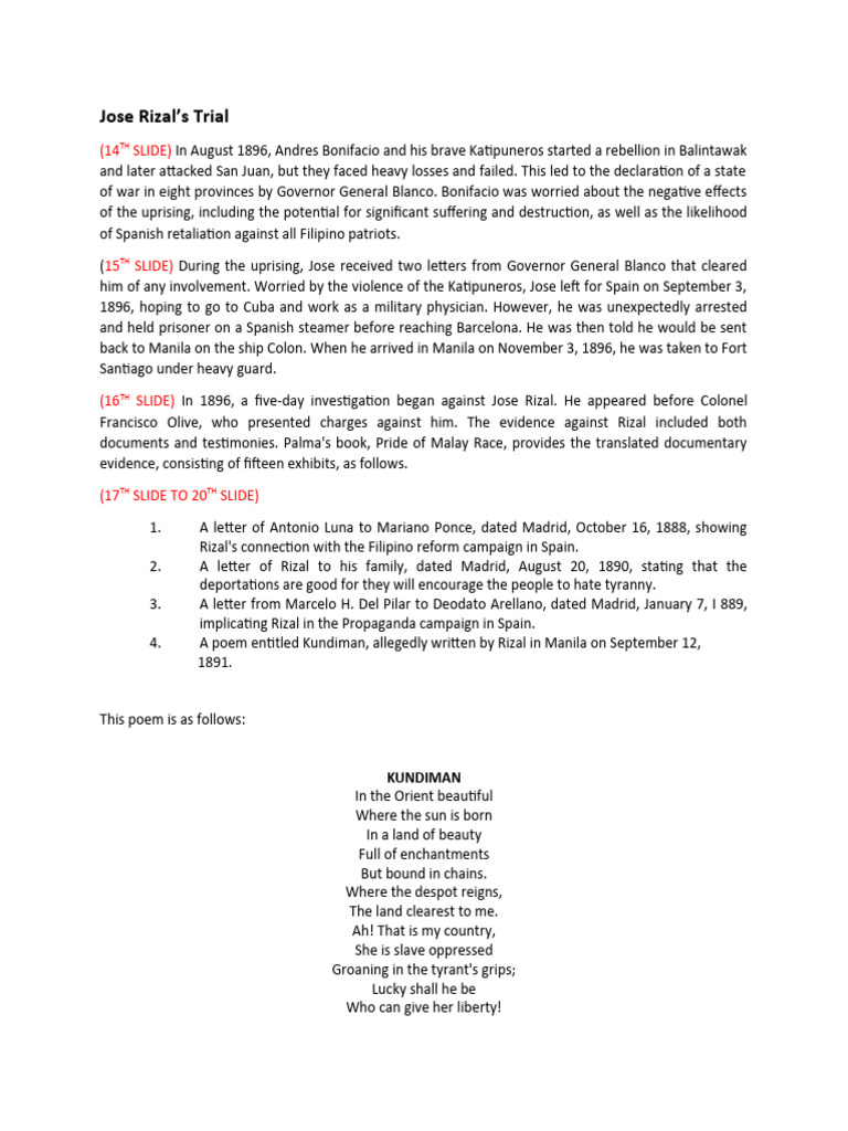 Rizal Anduyo | PDF | Philippines