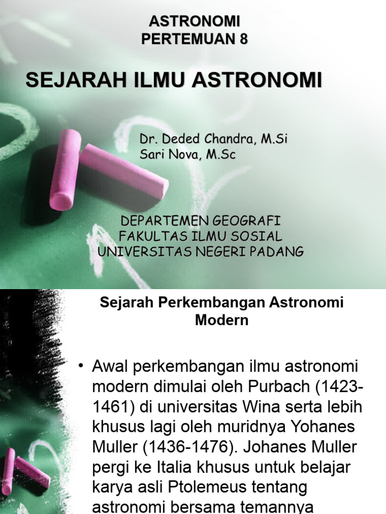 Sejarah Perkembangan Ilmu Astronomi | PDF | Ilmu Sosial | Sains ...
