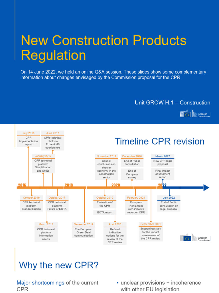 New Construction Products Regulation Overview | PDF | Sustainability ...