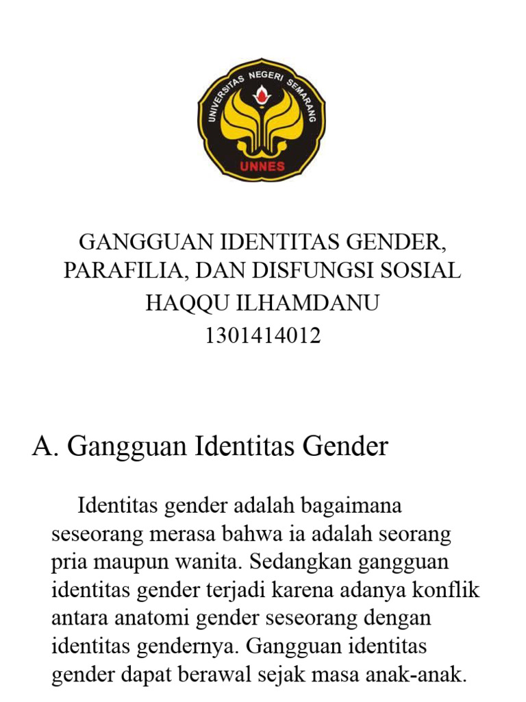 Gangguan Identitas Gender dan Parafilia | PDF