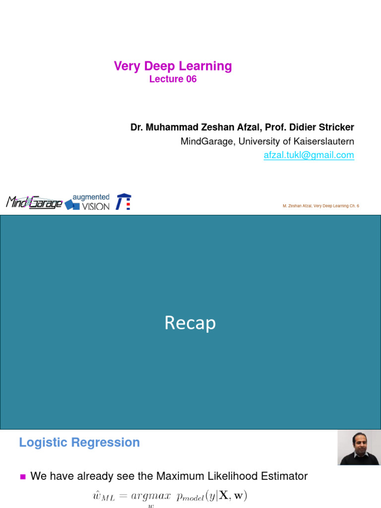 Lecture05 VDL | PDF | Deep Learning | Statistics