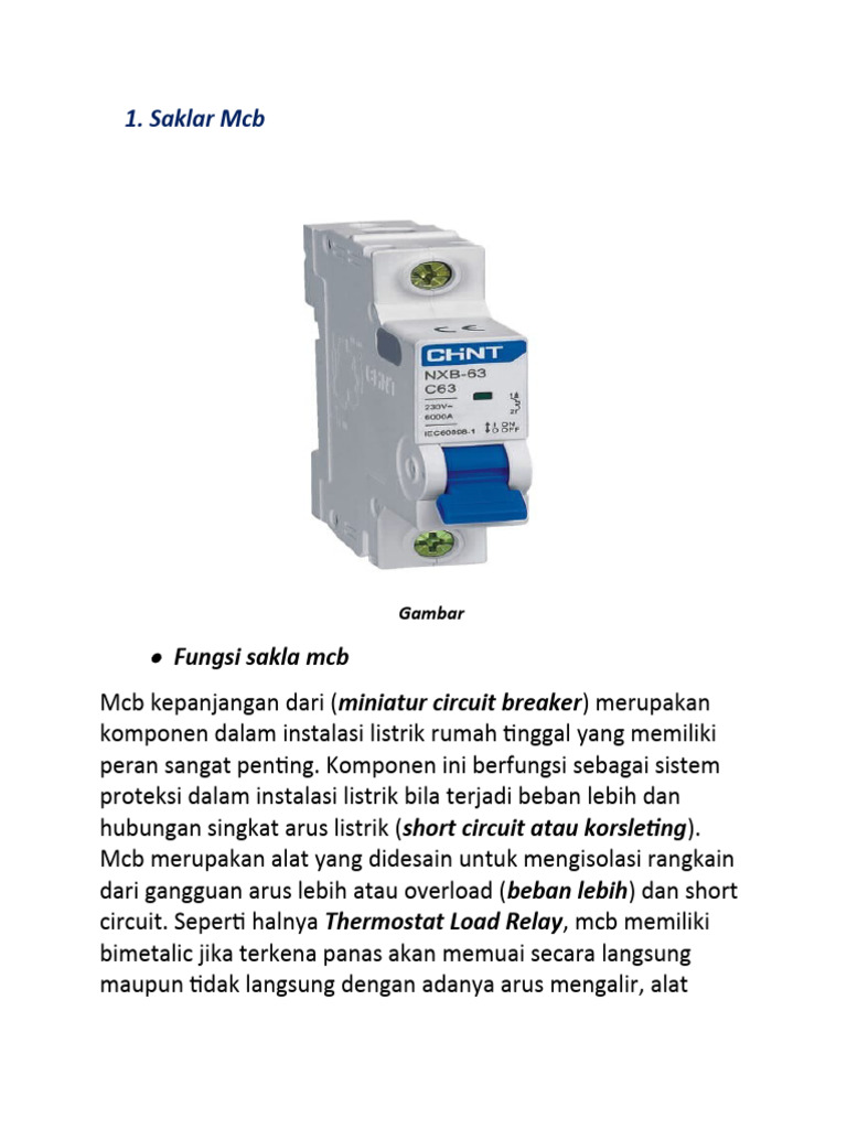 Saklar MCB | PDF