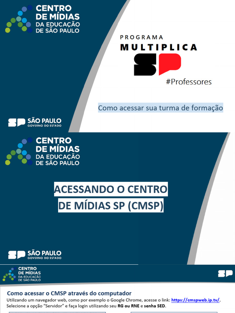 Guia de Acesso ao CMSP: Web e App | PDF