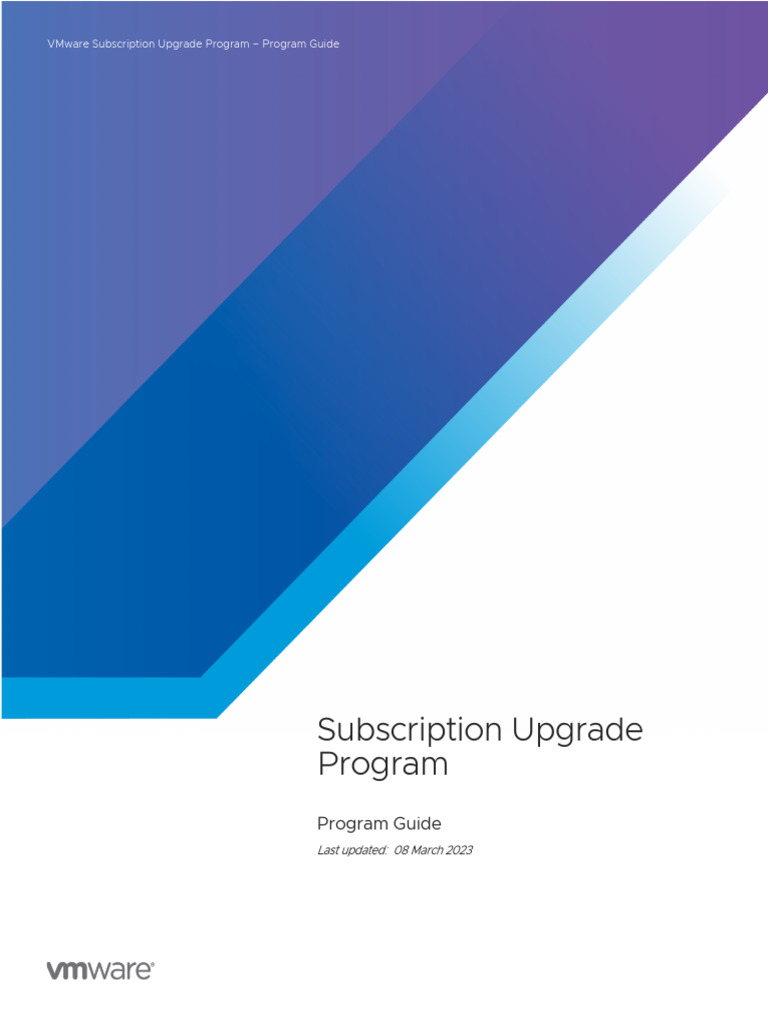 Vmware Subscription Upgrade Program Guide | Download Free PDF | Software As A Service | Trademark