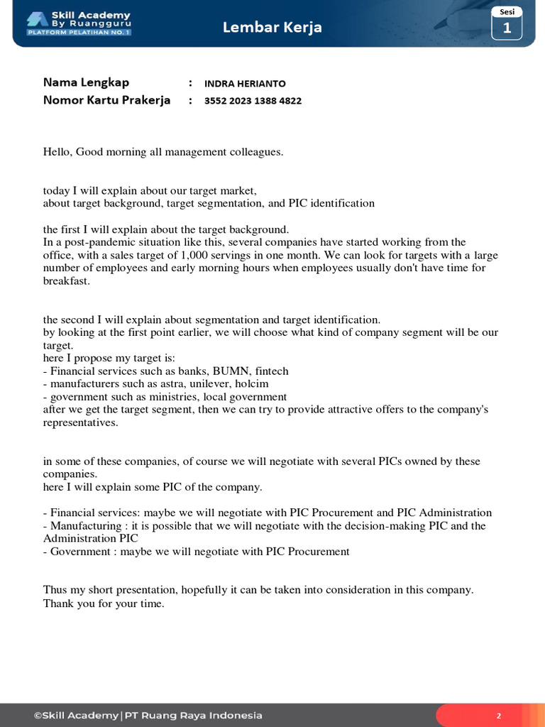 Target Market Strategy Post-Pandemic | PDF | Career & Growth | Business