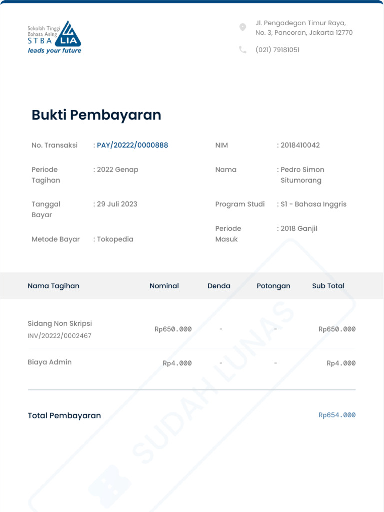 Invoice - Invoice Pembayaran | PDF