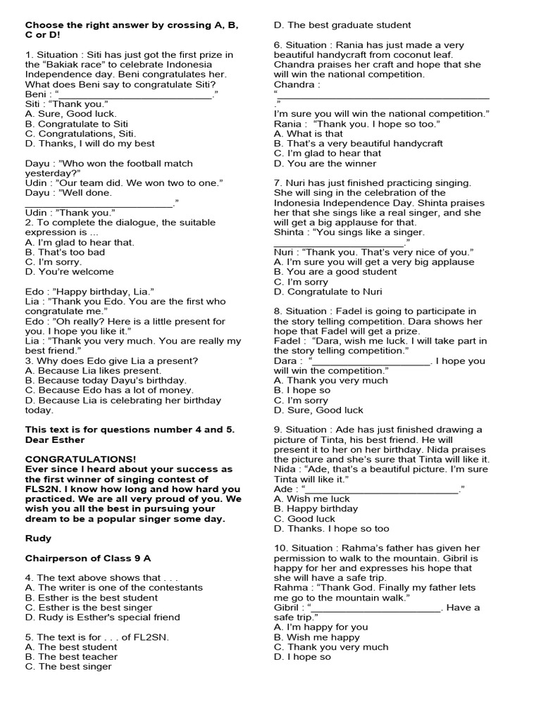 English Dialogue Practice | PDF | Language Arts & Discipline | Home & Garden