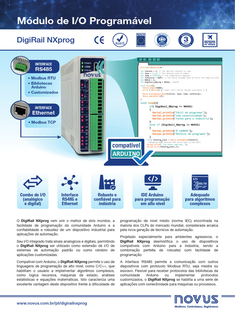 Módulo Io Programavel Digirail Nxprog 20200207 FL PT | PDF | Controlador lógico programável ...