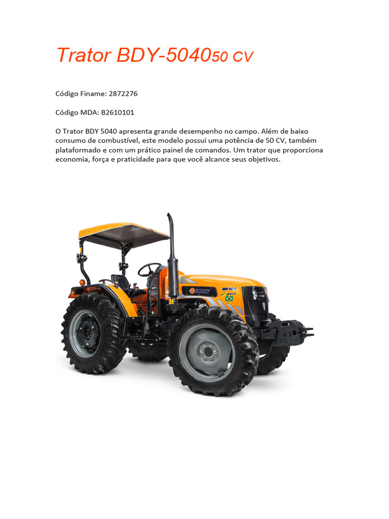 Trator Bdy 5040 | PDF