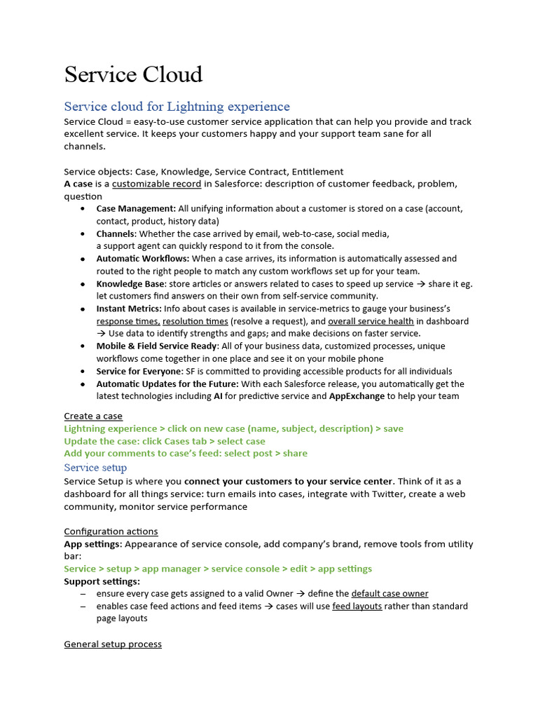 Service Cloud Salesforce Certificate Summary | PDF | Call Centre | World Wide Web