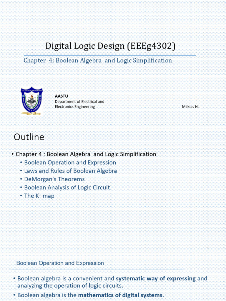 Chapter 4 Boolean Algebra and Logic Simplificatio 230703 124807 ... Chapter 4 Boolean Algebra and Logic Simplificatio 230703 124807 ...