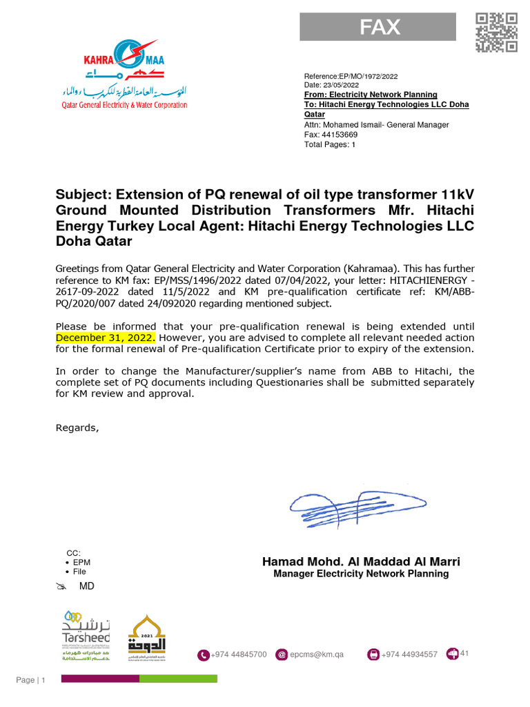 KM PQ approval- Oil Type Transformer | PDF