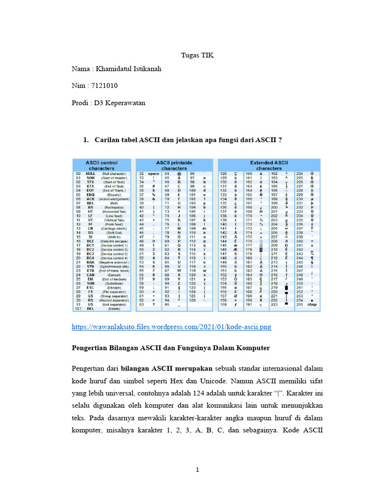 Fungsi dan Jenis Kode ASCII serta Port Komputer | PDF
