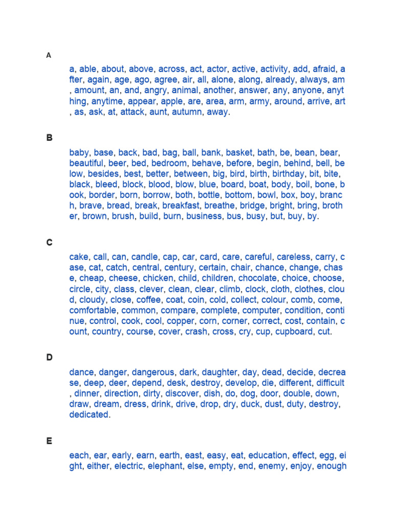 Hard English Words | PDF