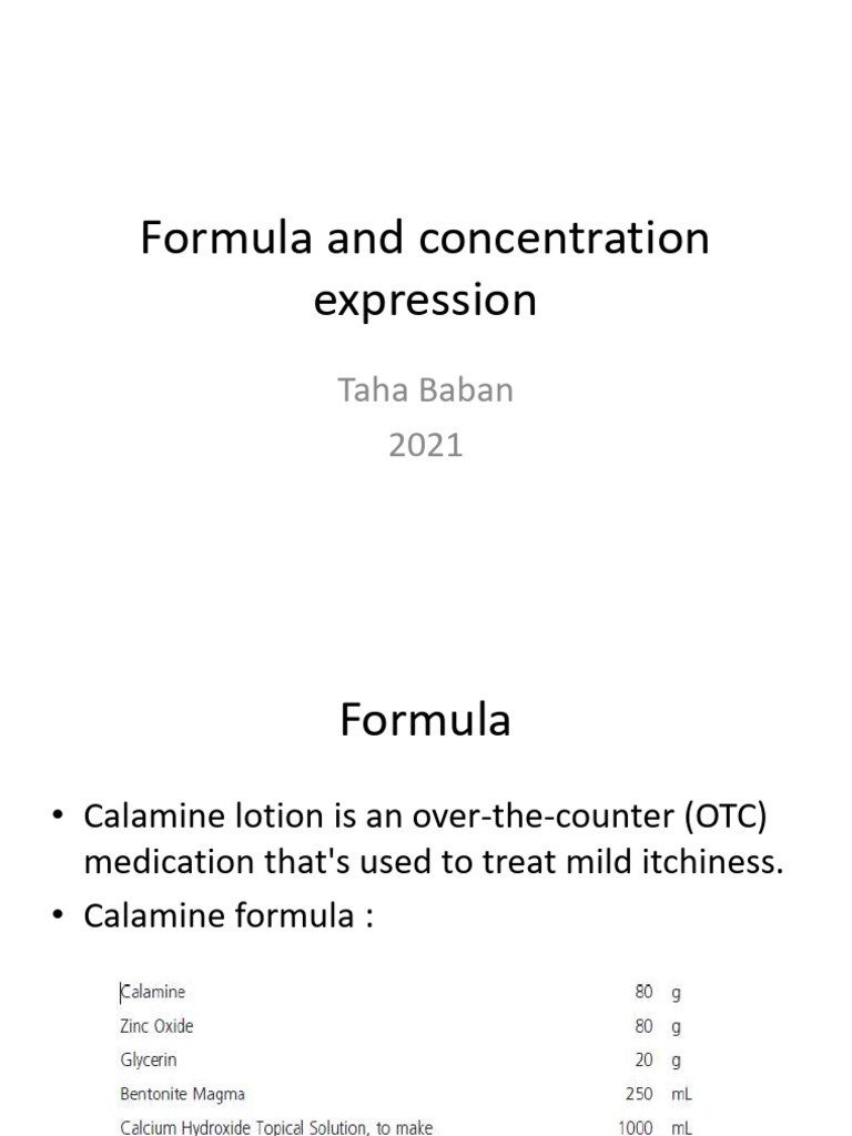 Expression of Concentration | PDF | Mass Concentration (Chemistry ...