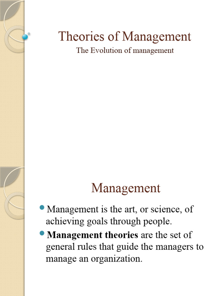 Theories of Management | PDF | Bureaucracy | Max Weber