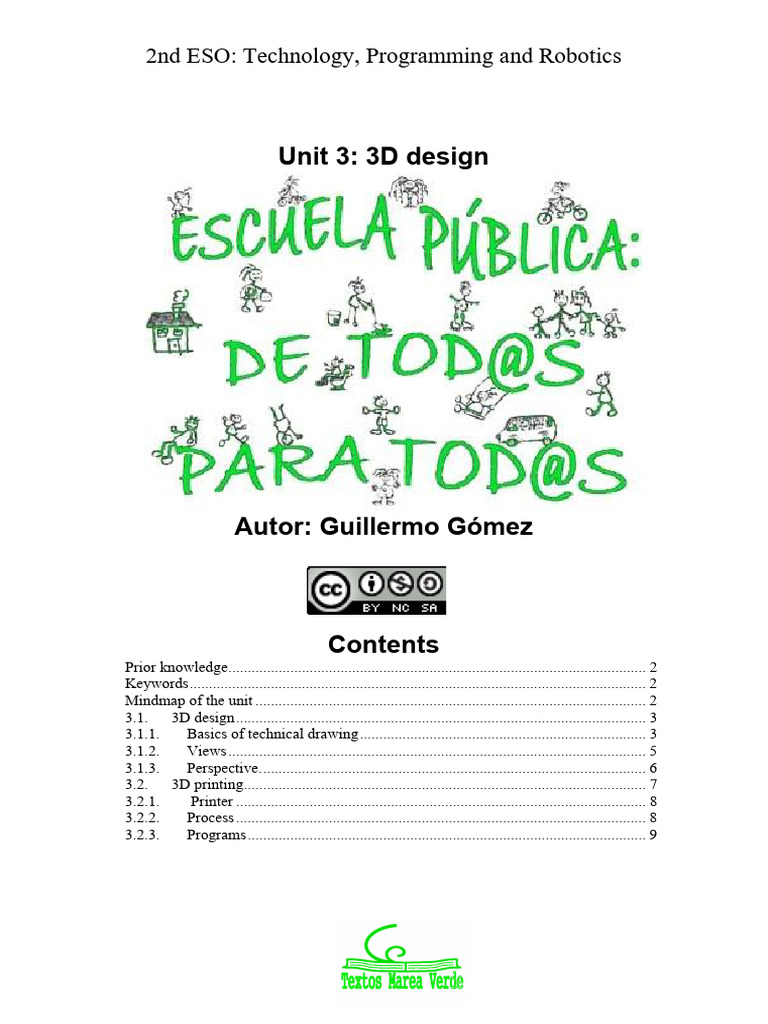 Unit 3: 3D Design: 2nd ESO: Technology, Programming and Robotics | PDF | 3 D Printing | 3 D ...