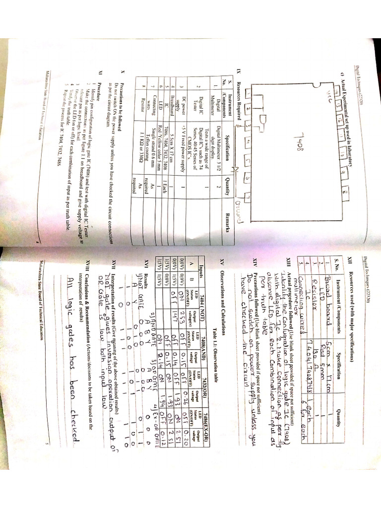 Digital Techniques Lab Manual Answer | PDF