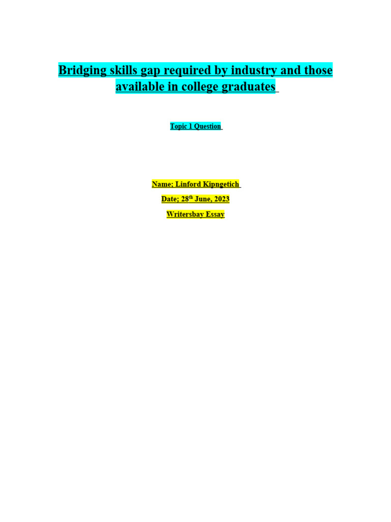 Writerbay Essay Test Final Copy, Submitted | PDF | Employment | Learning