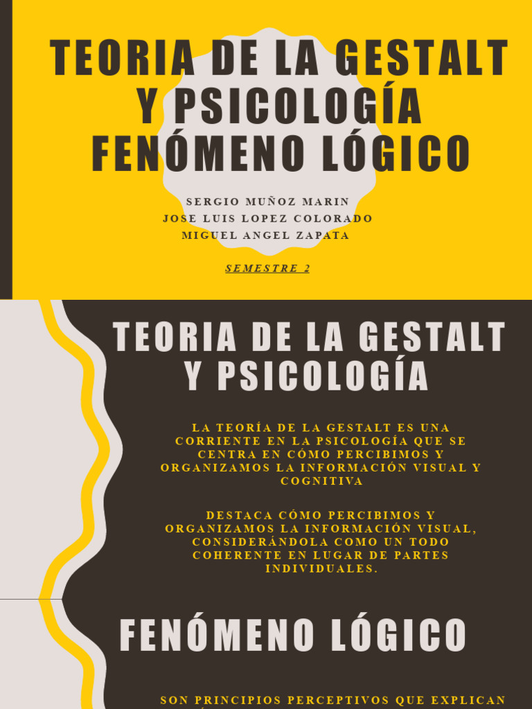 Teoria de La Gestalt y Psicología Fenómeno Lógico | PDF