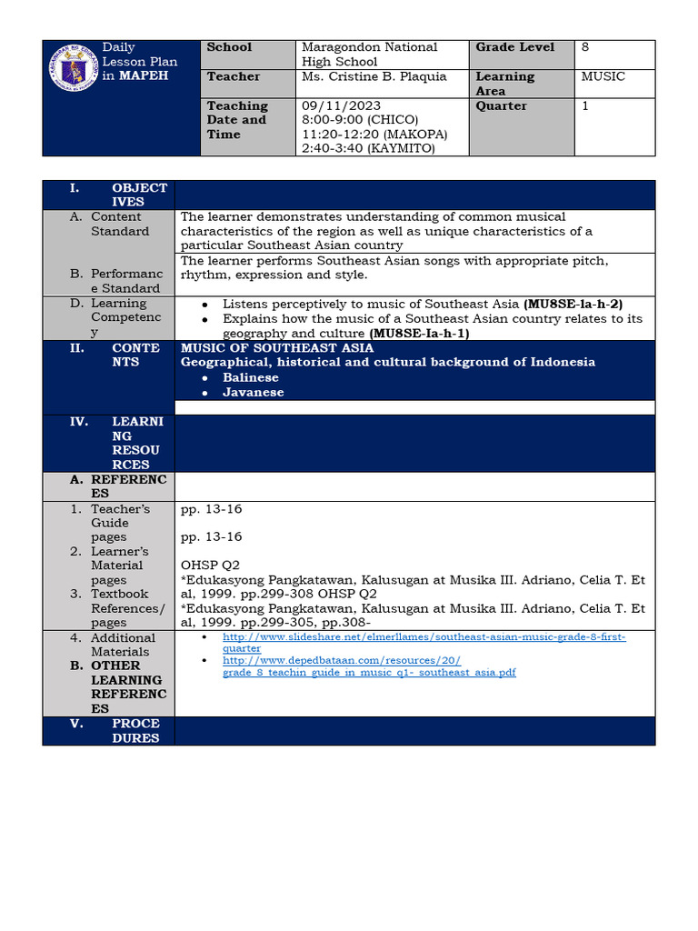 DLP Mapeh8 Q1 W2 | PDF | Gender | Gender Studies